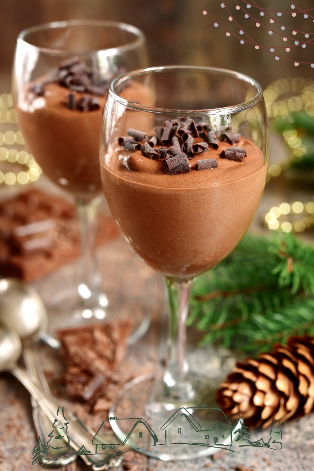 Christmas Chocolate Mousse - Fruity Desserts