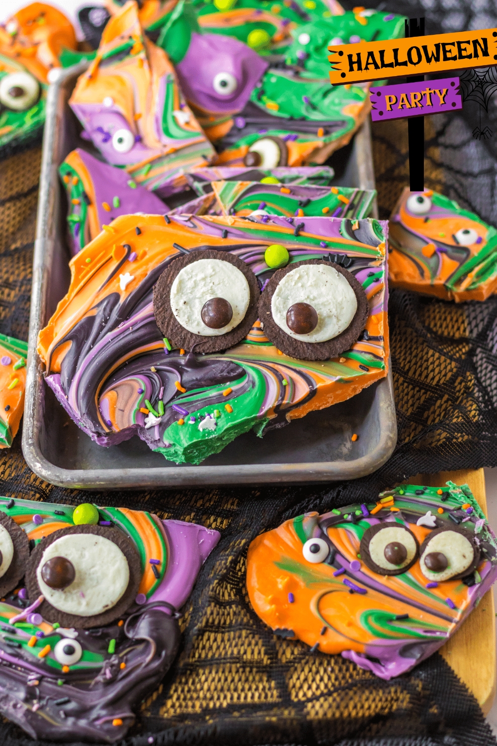 Halloween Monster Bark - Fruity Desserts