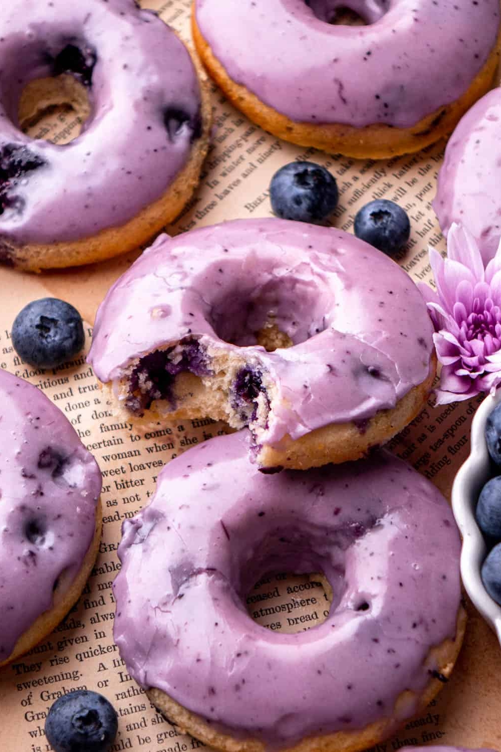 Baked Blueberry Donuts Recipe - Fruity Desserts