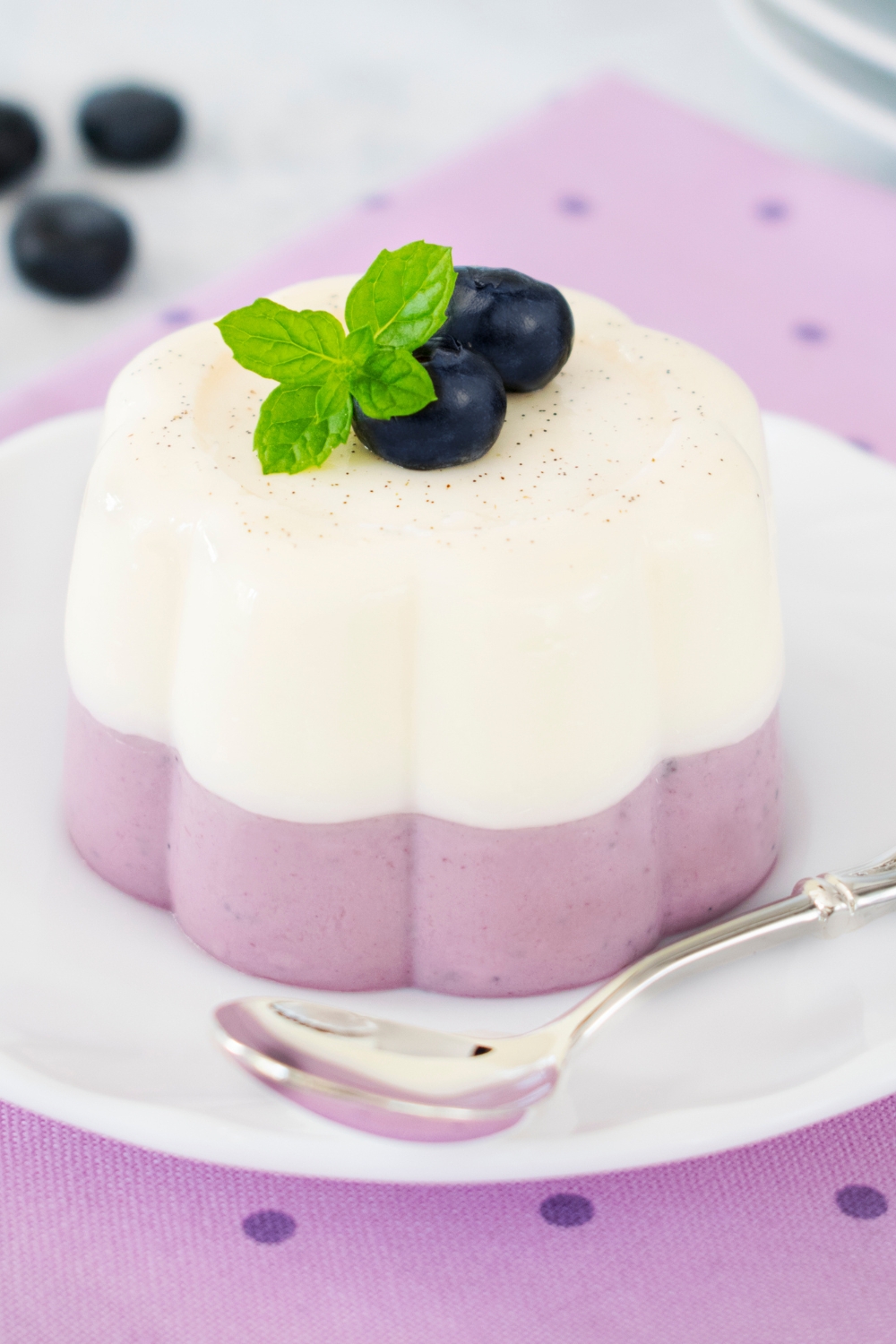 Blaubeer Panna Cotta
