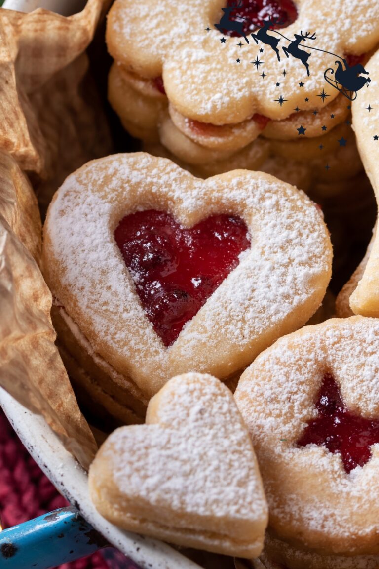 Christmas Linzer Cookies - Fruity Desserts