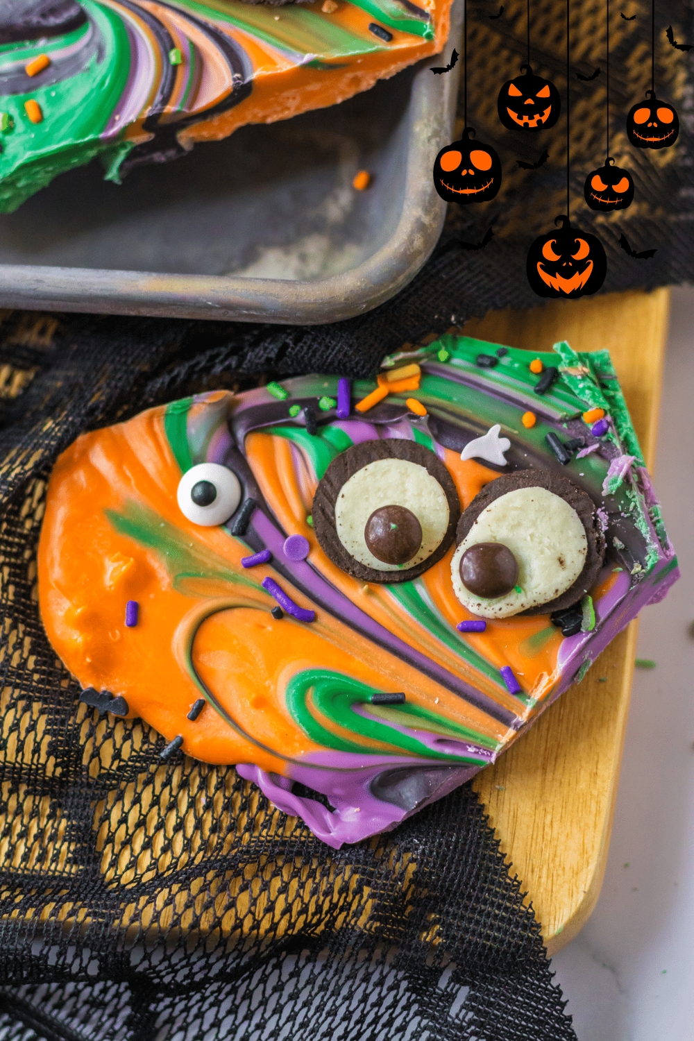 Halloween Monster Bark - Fruity Desserts