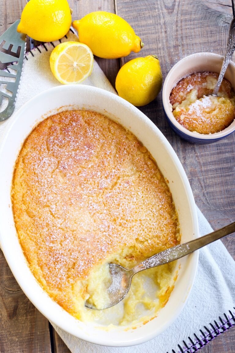 Baked Lemon Pudding - Fruity Desserts