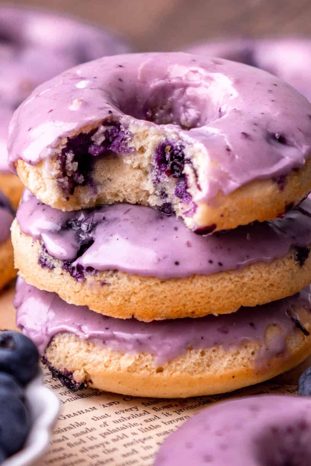 Baked Blueberry Donuts Recipe - Fruity Desserts