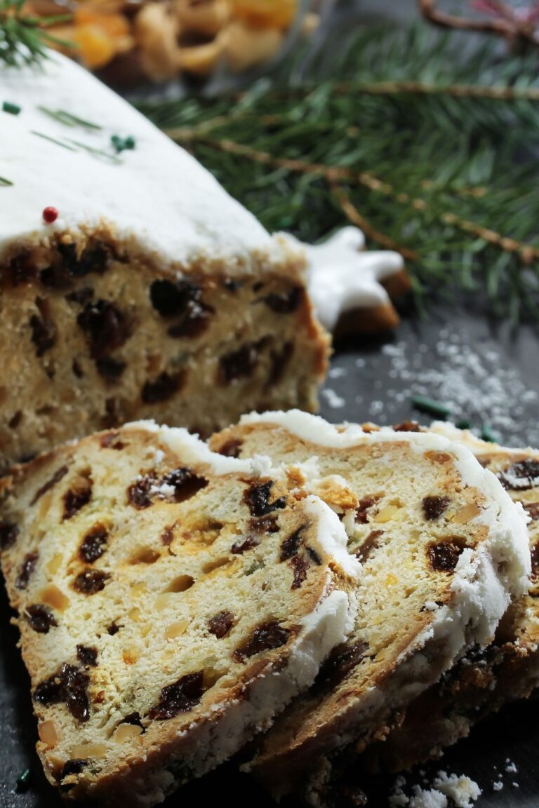 New Year German Stollen Cake Recipe - Fruity Desserts