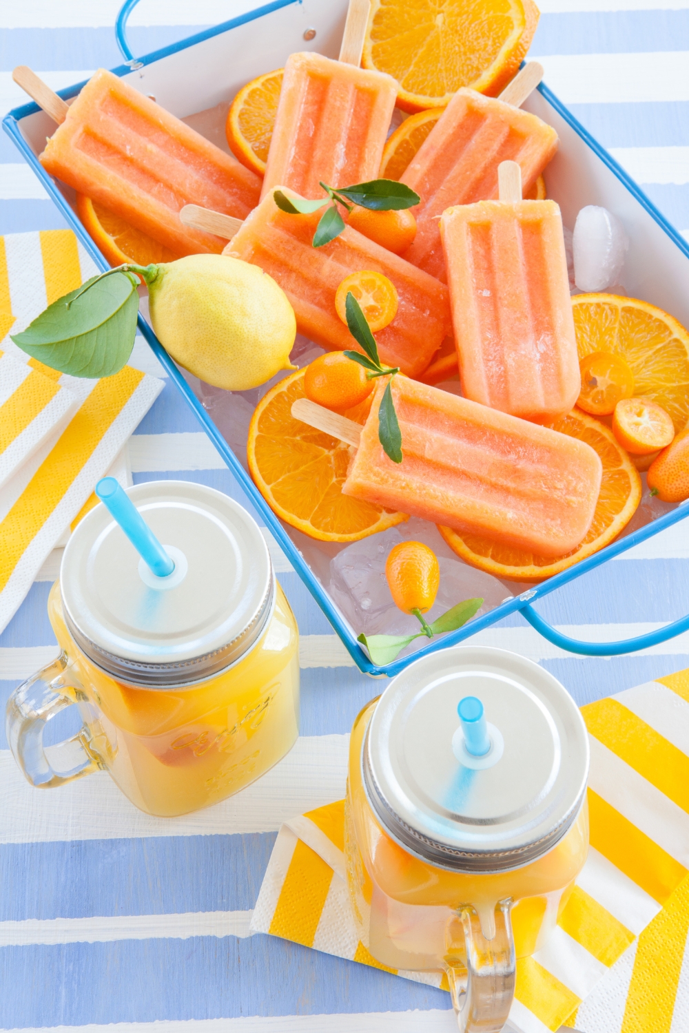 Homemade Orange Popsicles - Fruity Desserts