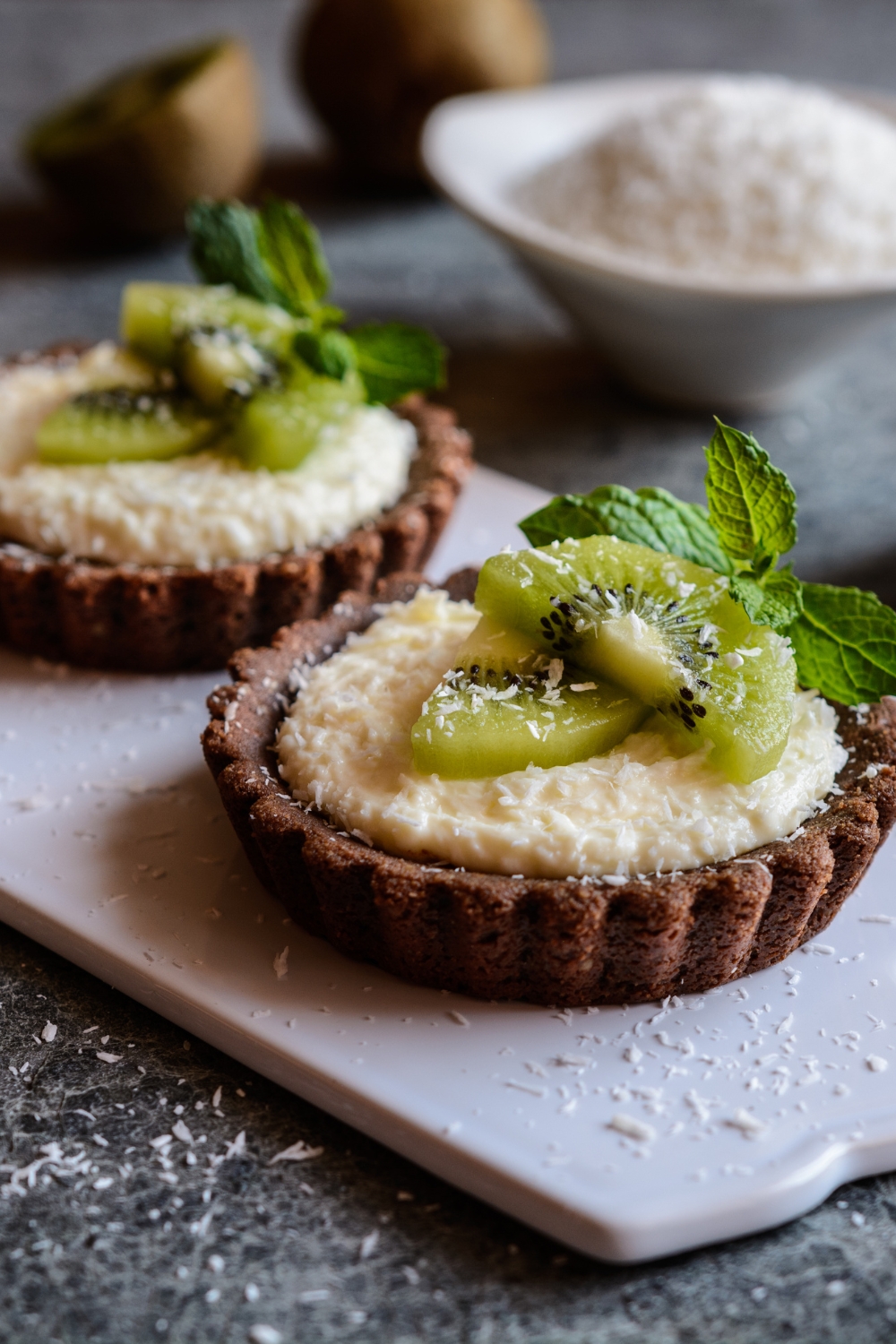 Chocolate Kiwi Tartlets Recipe - Fruity Desserts