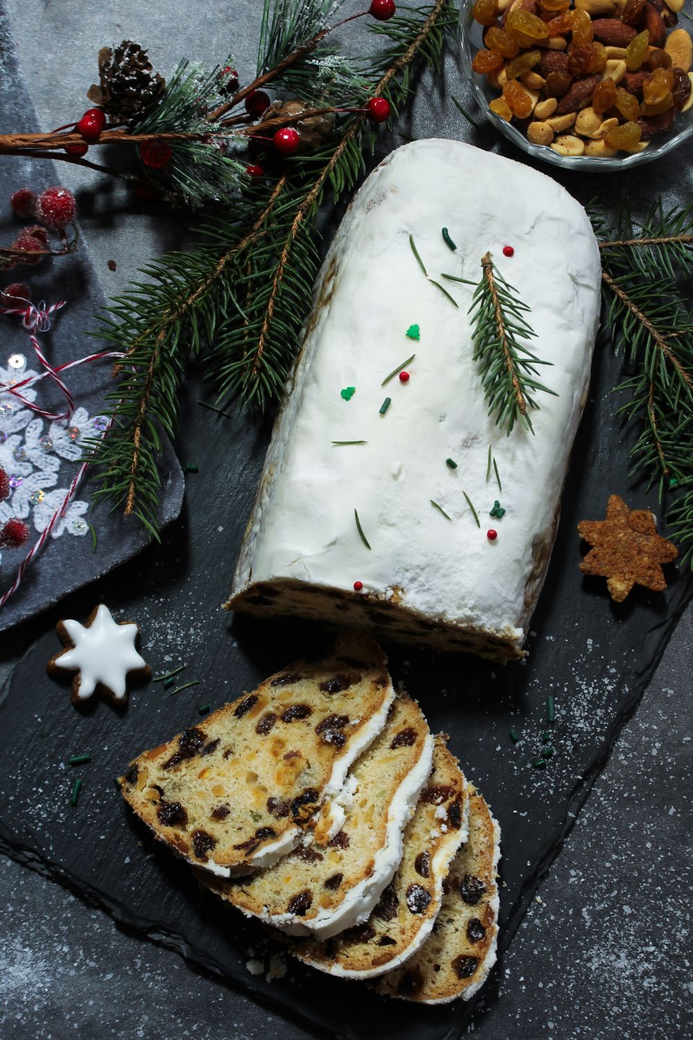 New Year German Stollen Cake Recipe - Fruity Desserts