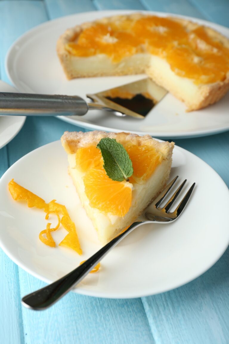 French Orange Cream Tart - Fruity Desserts