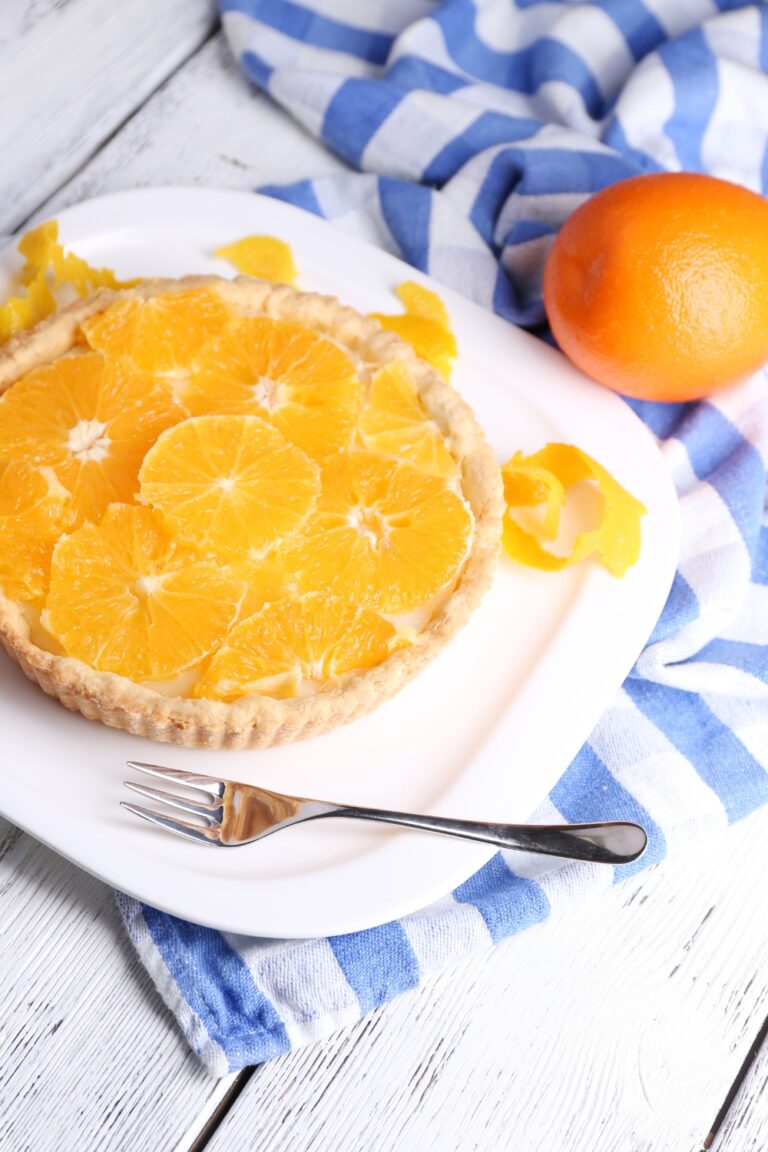 French Orange Cream Tart - Fruity Desserts