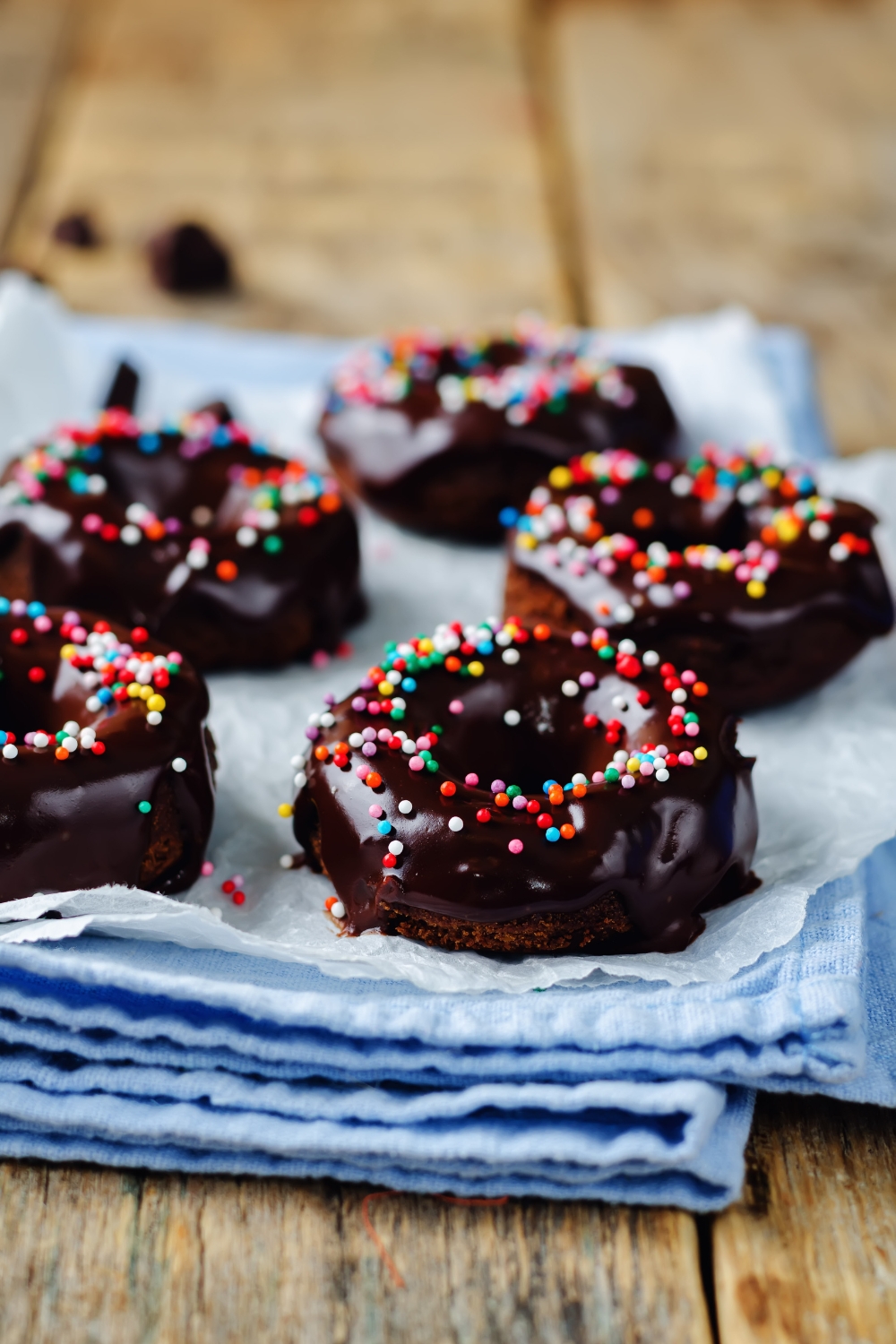 New Year Baked Hot Chocolate Doughnuts Recipe - Fruity Desserts