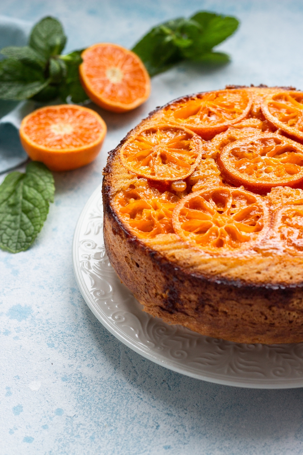 Tangerine Upside Down Cake Recipe - Fruity Desserts