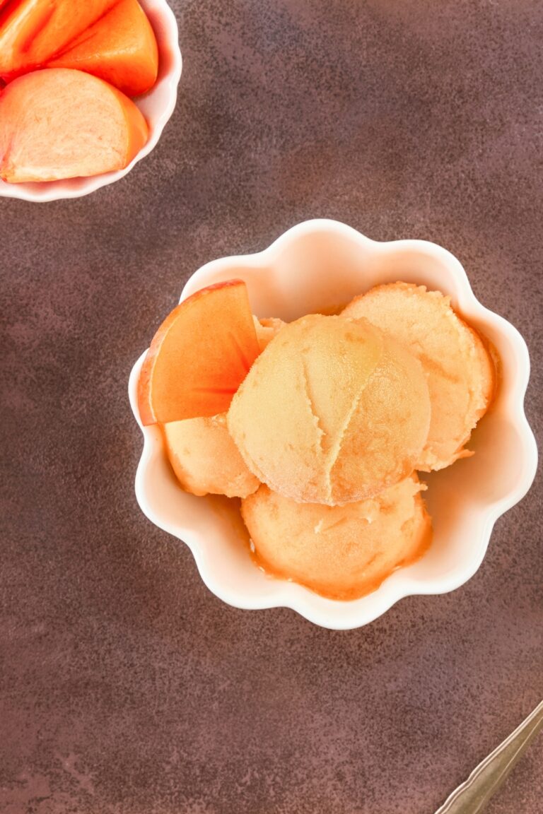 Persimmon Ice Cream Sorbet - Fruity Desserts