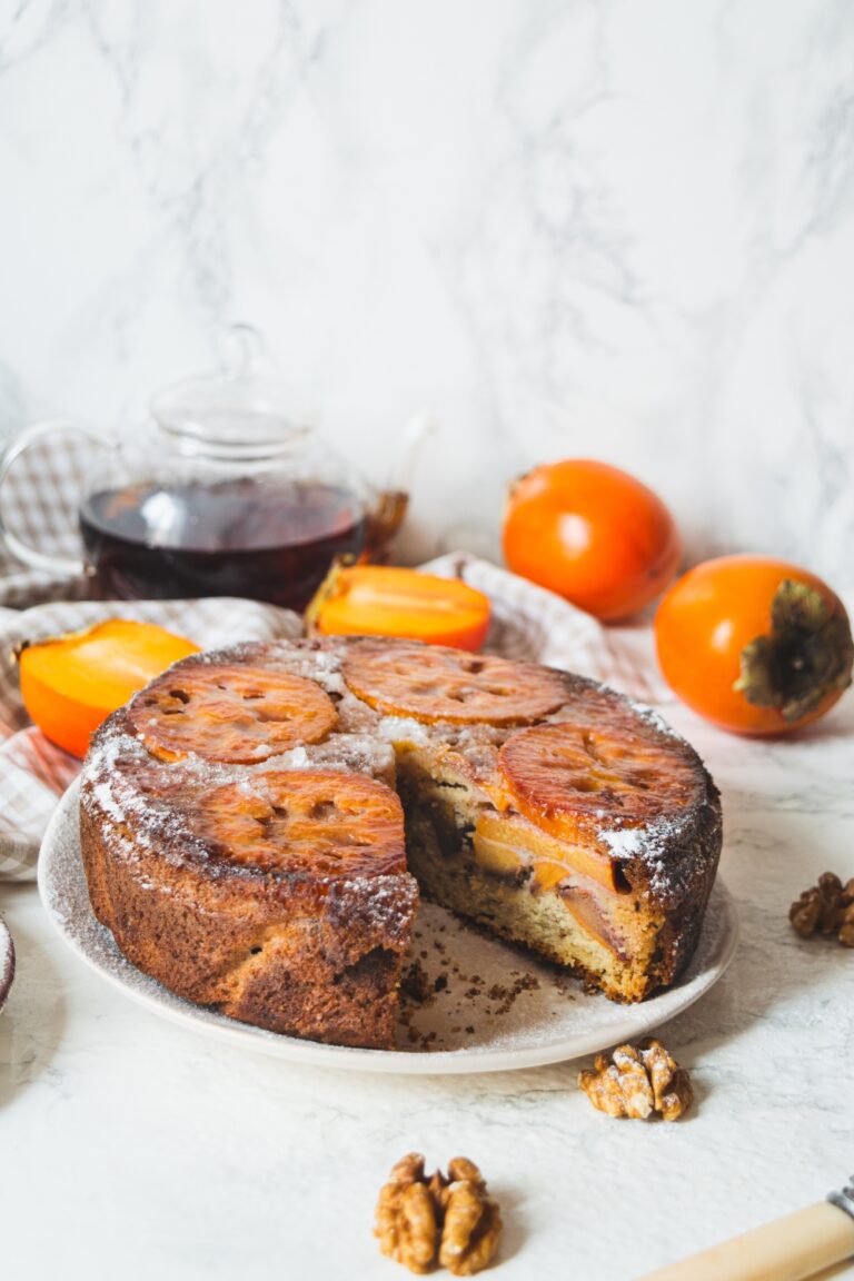 Persimmon Upside-Down Cake Recipe - Fruity Desserts