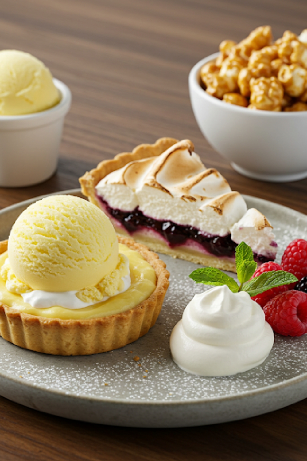 Lemon Blueberry Meringue Pie - Fruity Desserts