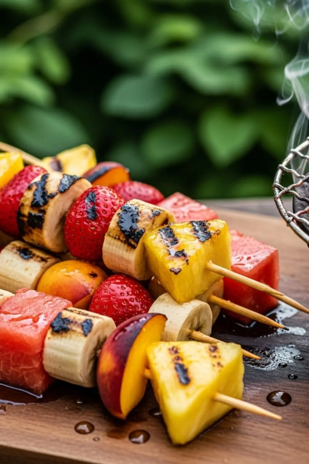 Grilled Summer Fruit Skewers - Fruity Desserts