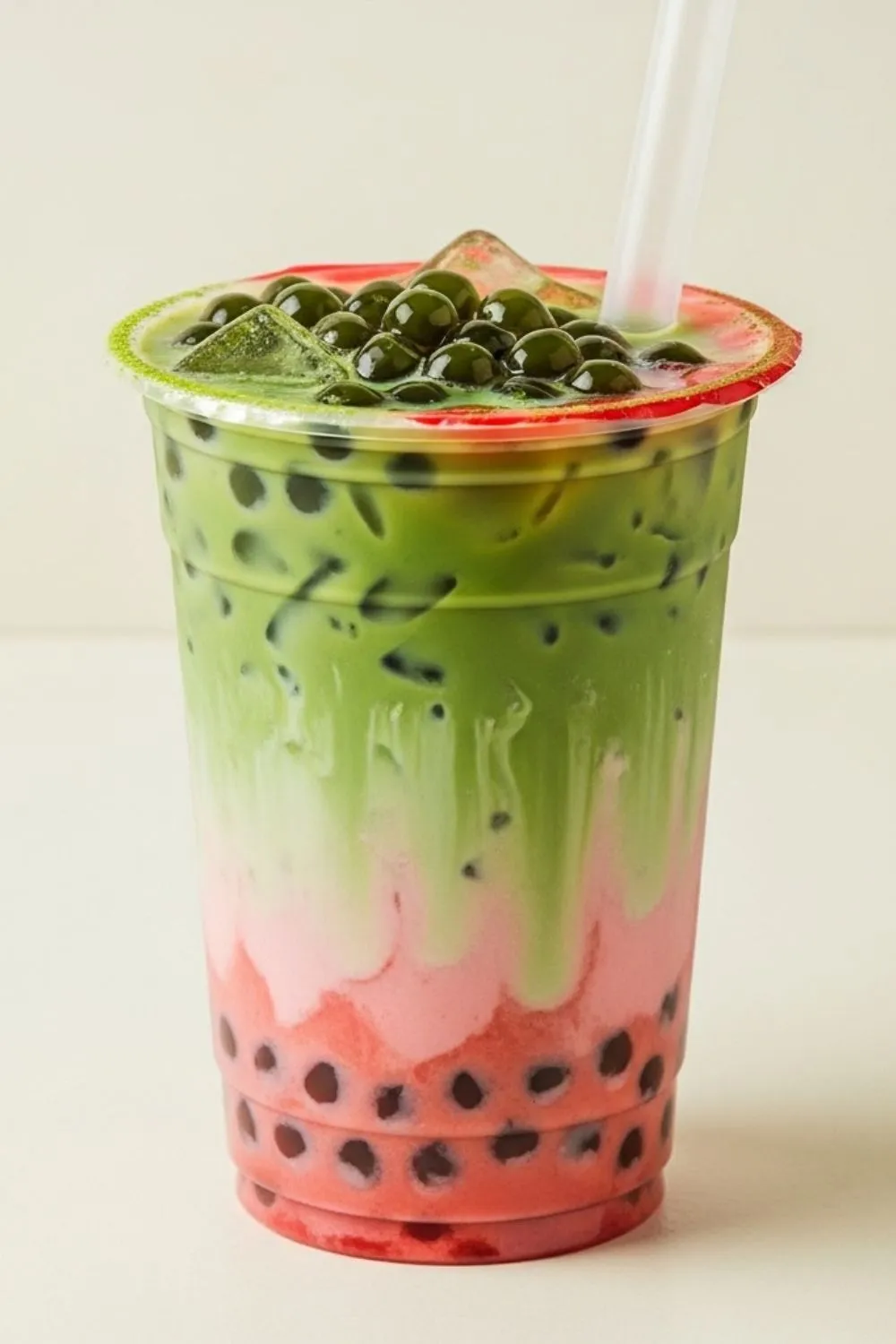 Strawberry Matcha Boba - Fruity Desserts