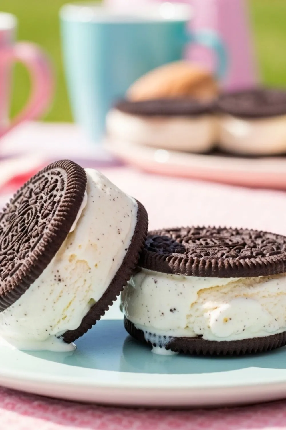 Oreo Ice Cream Sandwiches - Fruity Desserts