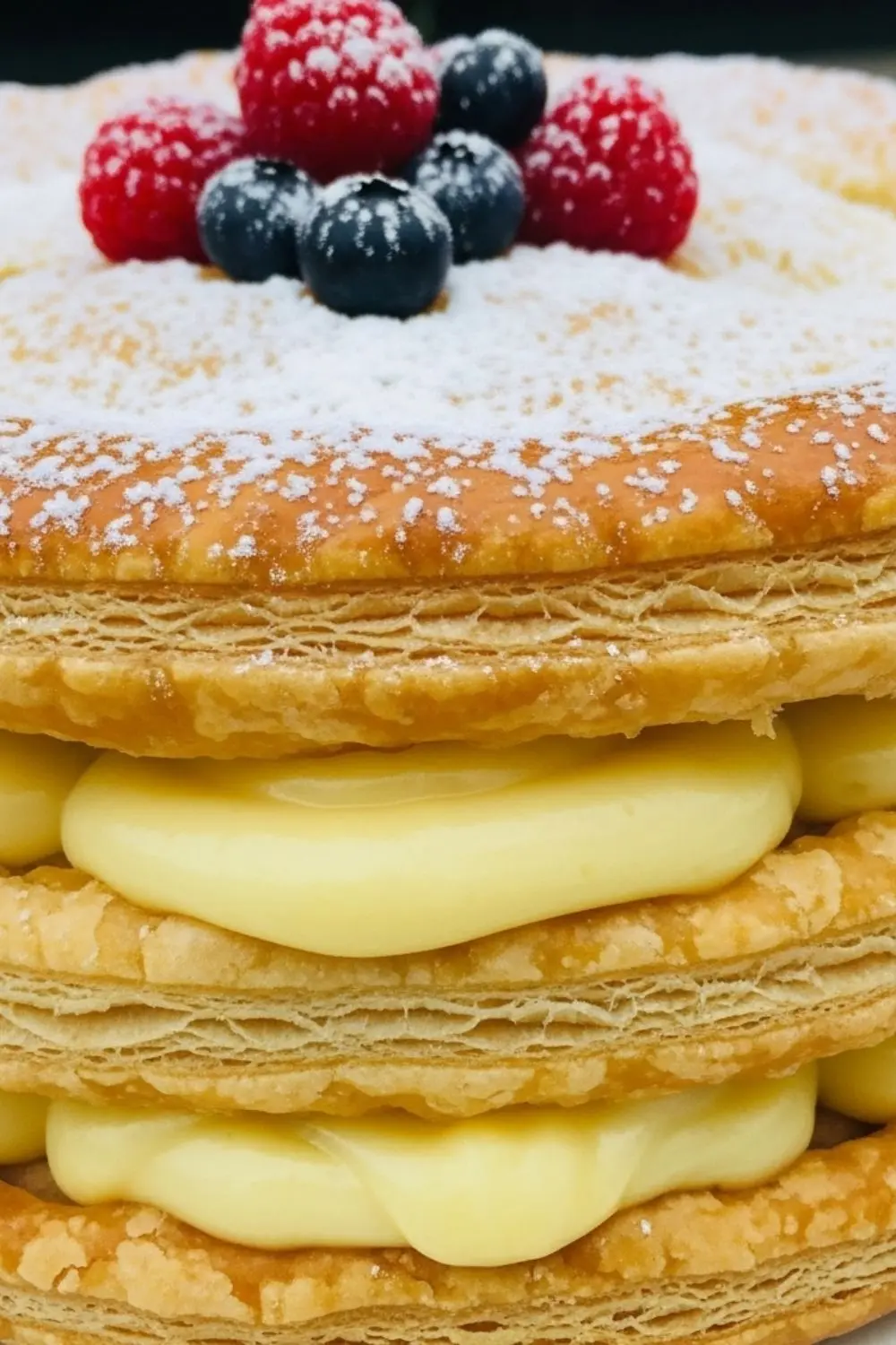 Vanilla Custard Puff Pastry Cake - Fruity Desserts