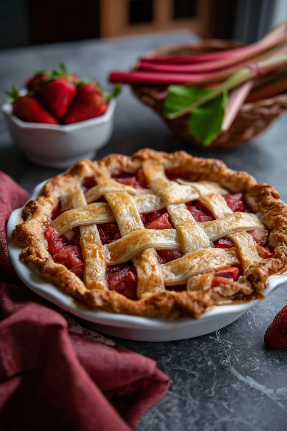 Pioneer Woman Strawberry Rrhubarb Pie - Fruity Desserts